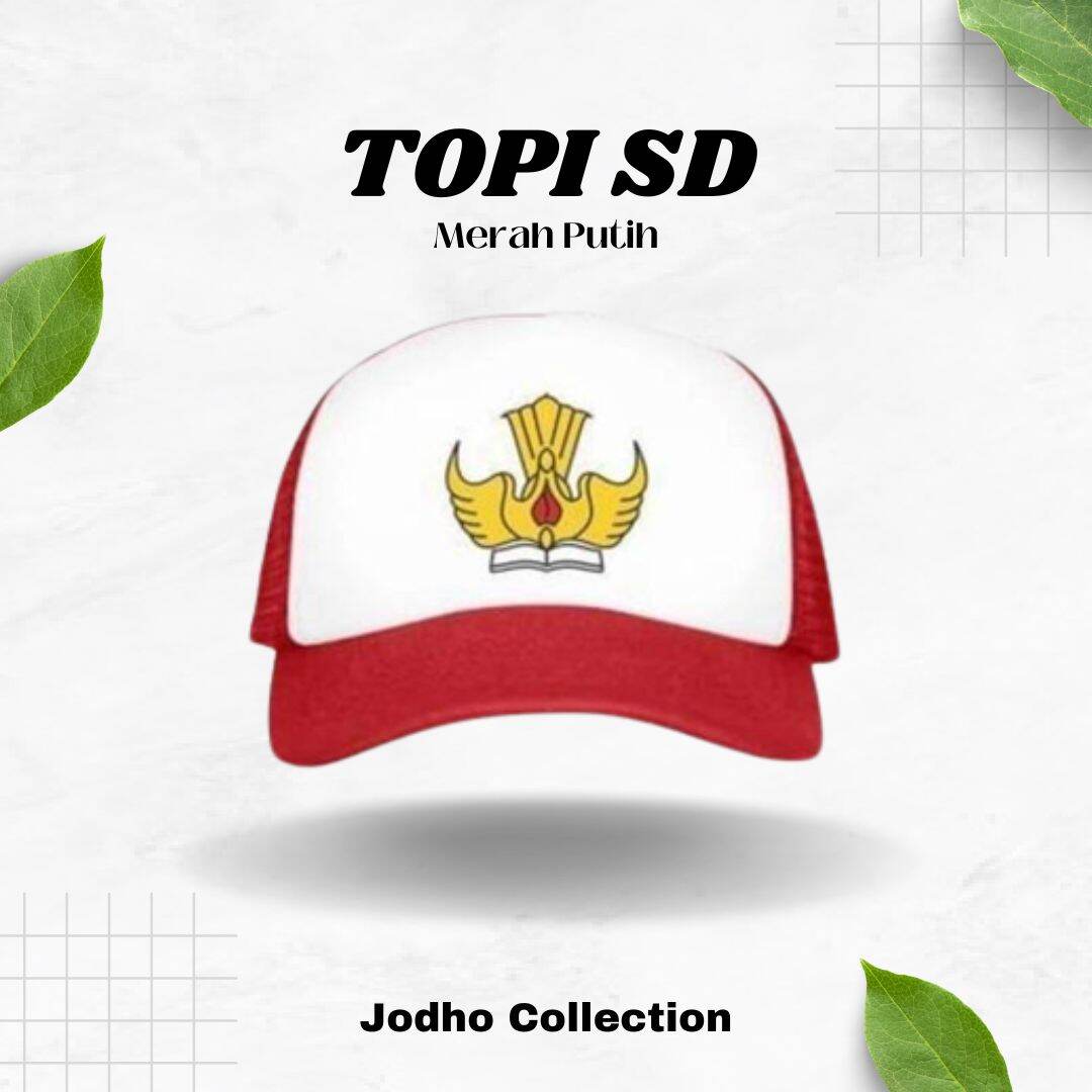 TOPI Sekolah Dasar / Topi SD - merah dan merah putih | Lazada Indonesia
