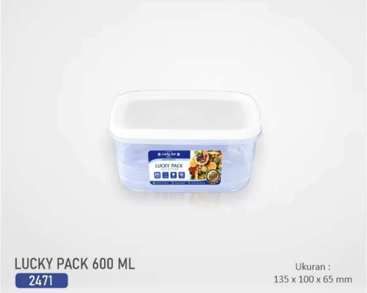 Sealware Wadah Plastik Lucky Pack 600 ml / Segi Panjang / tempat ...