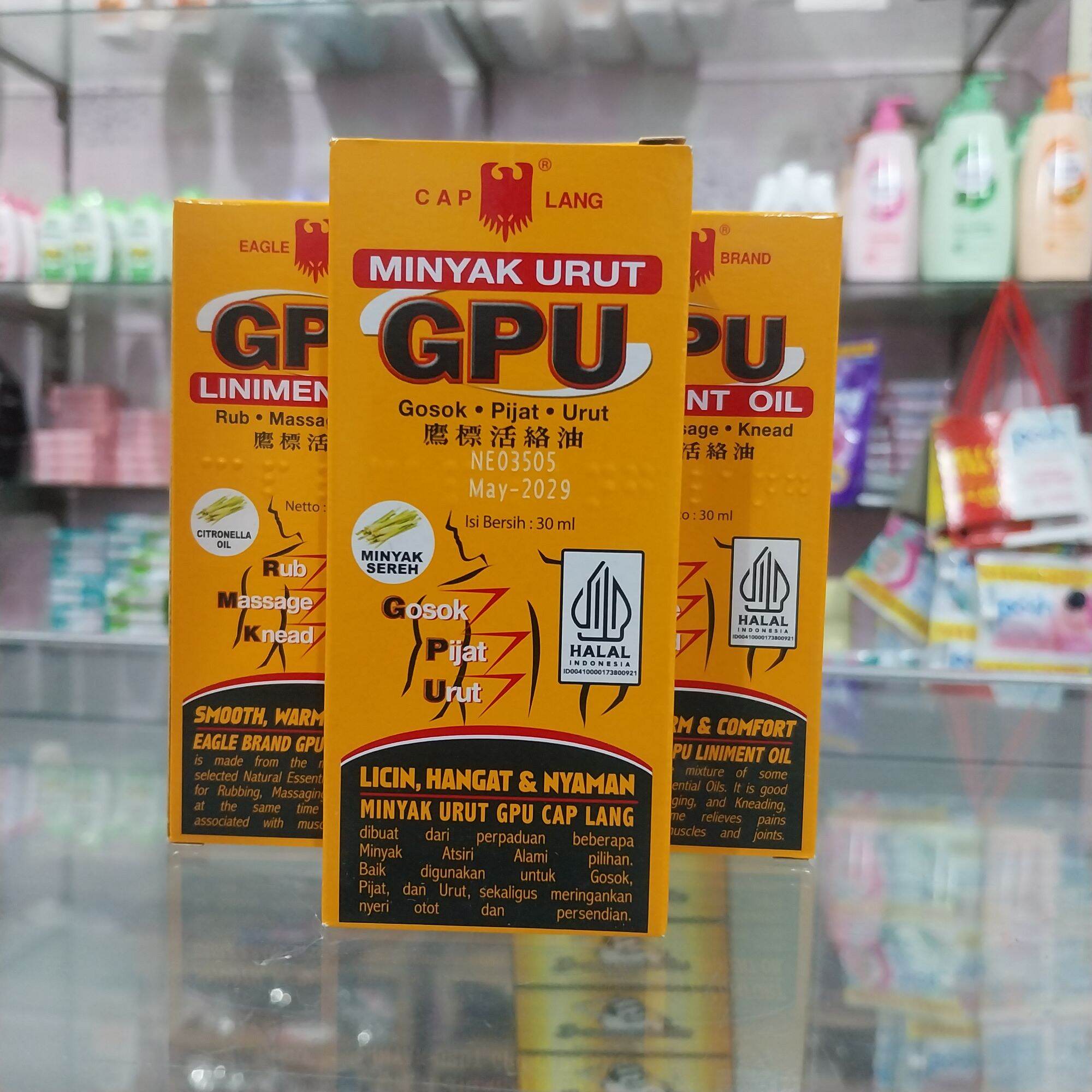 GPU minyak urut gosok pijat cap lang 30mL | Lazada Indonesia