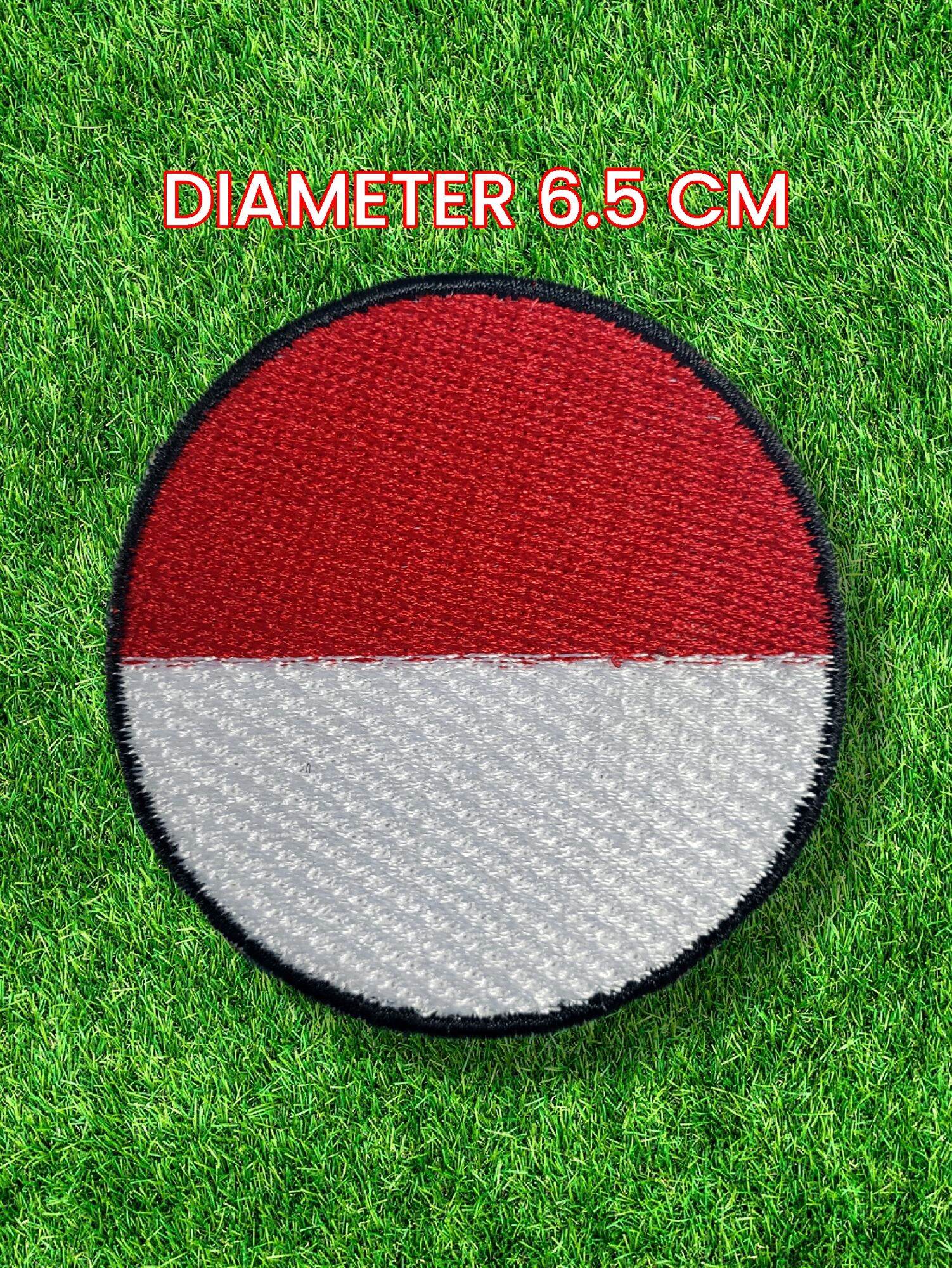 patch emblem bordir bendera merah putih bulat | Lazada Indonesia