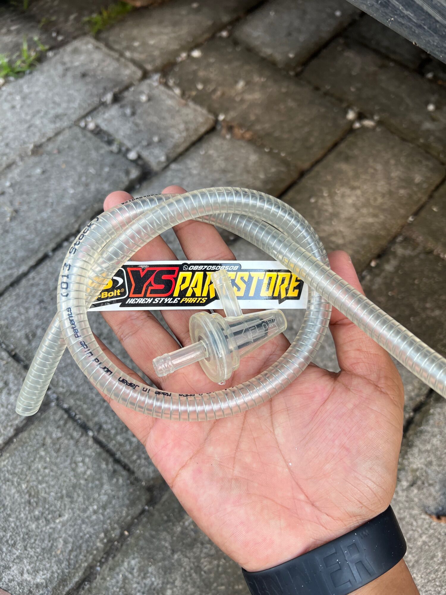 Selang bensin TOYO spring transparan set filter bensin L bening import ...