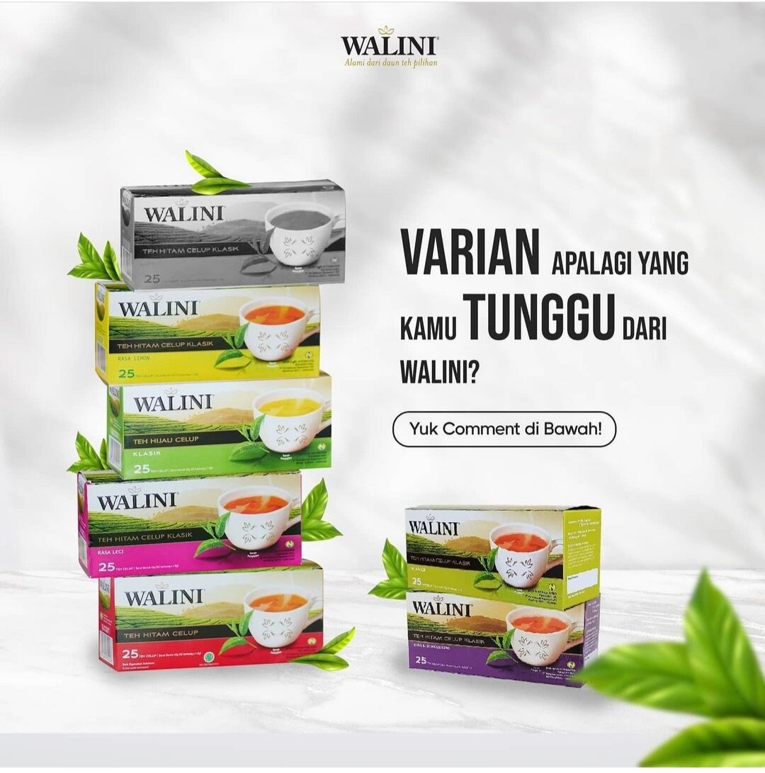 TEH WALINI CELUP ISI 25 RASA LECI, LEMON, BLACKCURRANT, GREENTEA ...