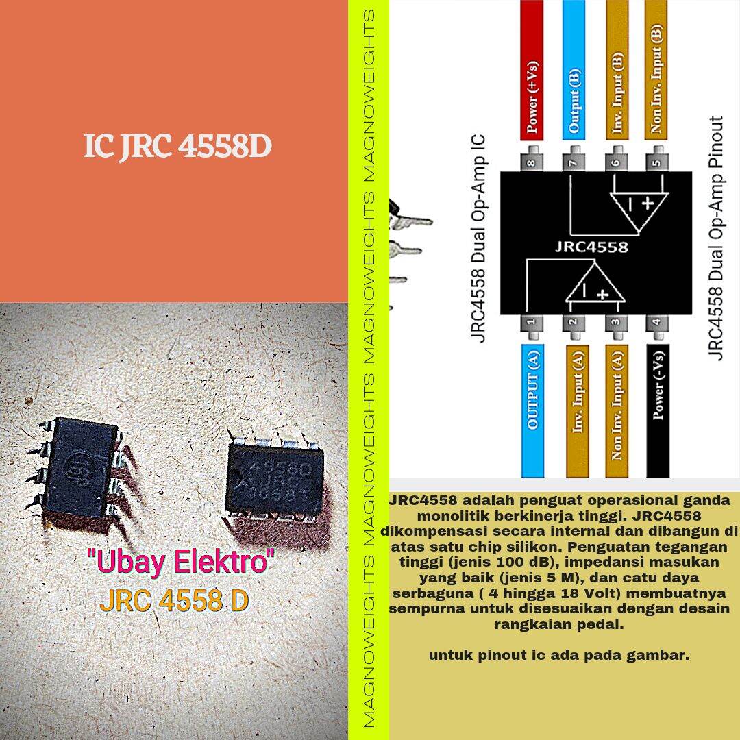 IC JRC4558D penguat sinyal audio low noise | Lazada Indonesia