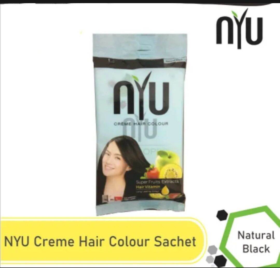NYU Creme Hair Colour Kemasan Sachet / Semir Rambut / Pewarna Rambut ...