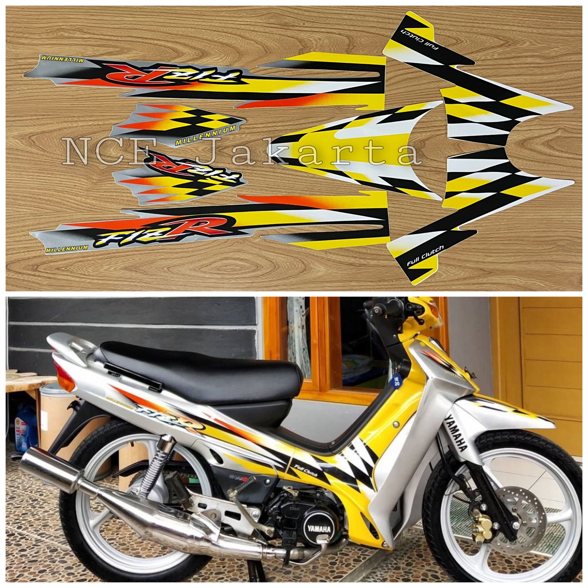 STIKER STRIPING MOTOR F1ZR MILLENIUM KUNING | Lazada Indonesia