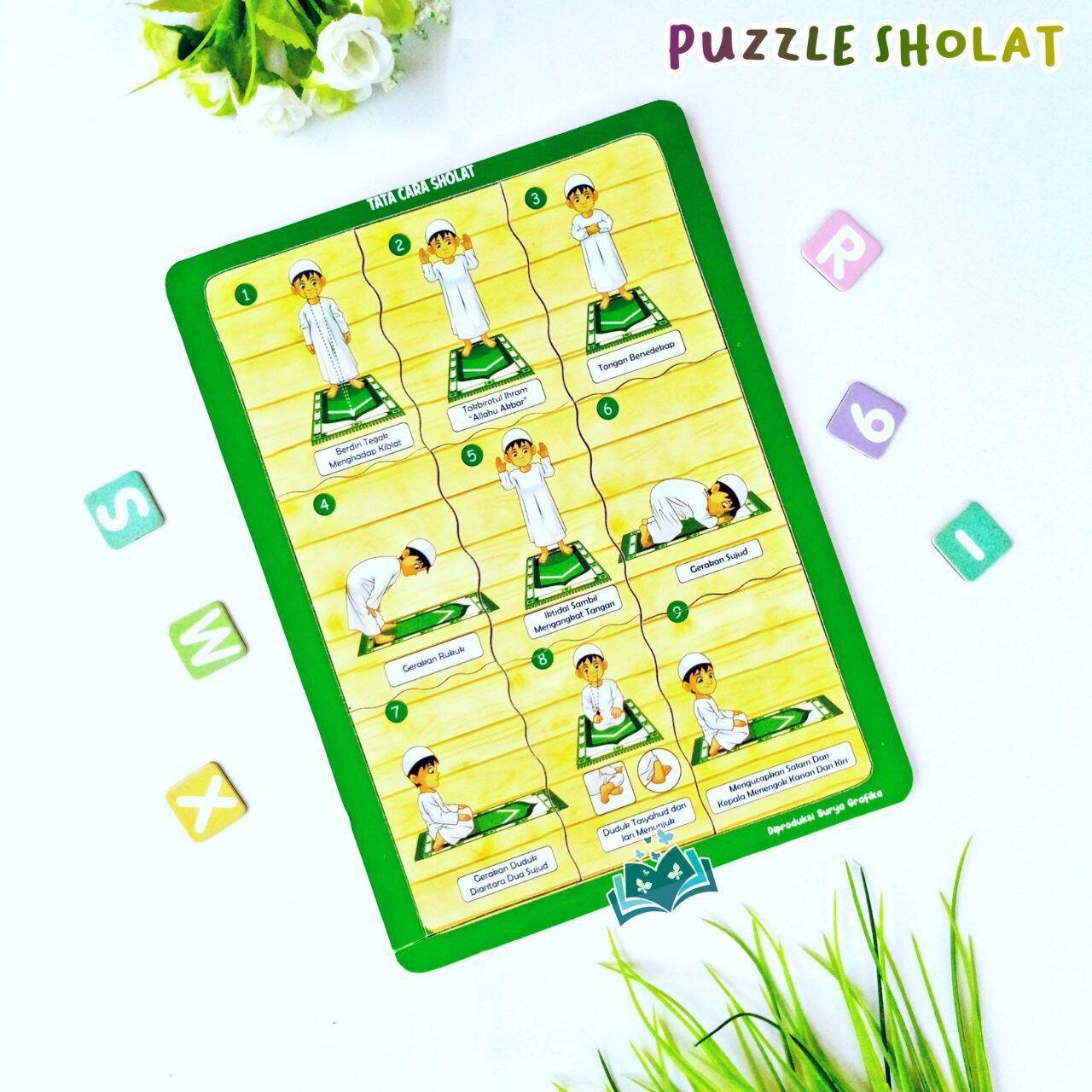 Puzzle Islami - Islamic Puzzle Kayu MDF Tata Cara Wudhu dan Shalat ...