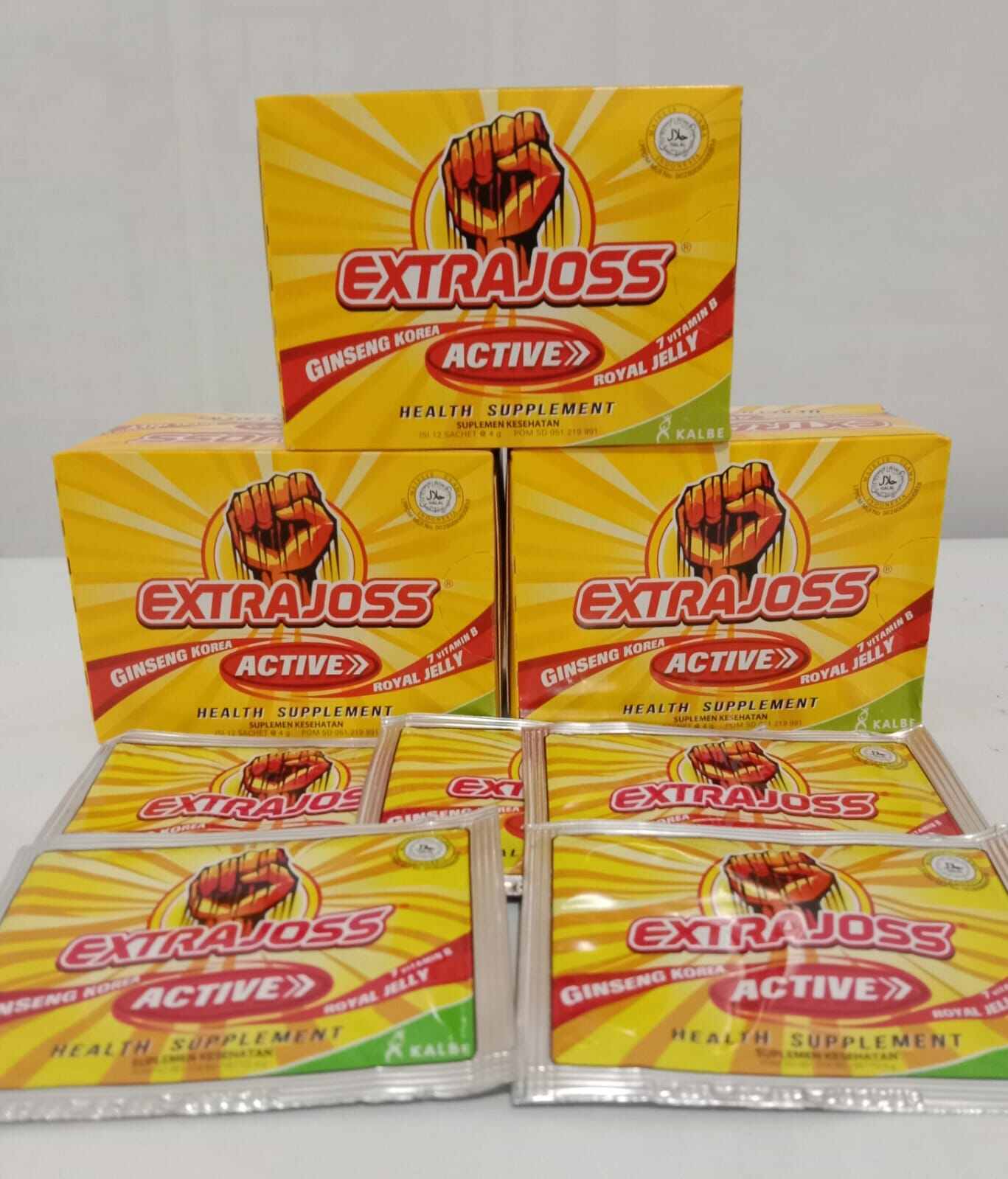 EXTRA JOSS ACTIVE minuman suplemen kesehatan ( 1 box isi 12 sachet ...