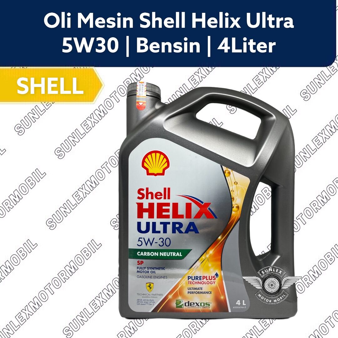 OLI MESIN BENSIN SHELL HELIX ULTRA CARBON NEUTRAL 5W30 4L 5W-30 4LITER ...