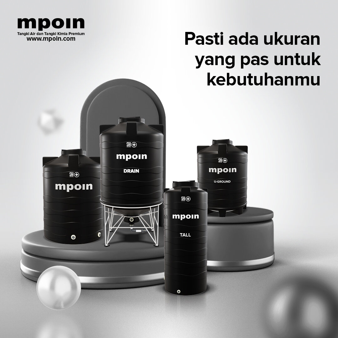 Tandon Air/Toren Air/Tangki Air MPOIN U1200 1100 Liter U-Ground Series ...