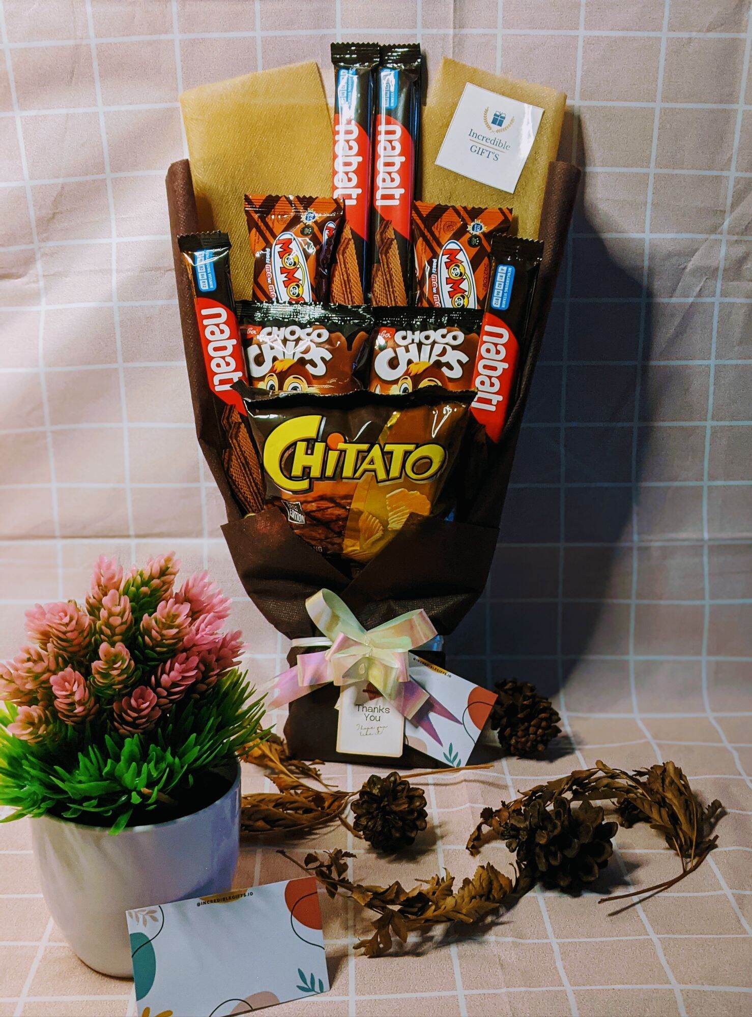 [incrediblegifts.id] Snack Bouquet/Bucket Brown Series / Hampers untuk ...