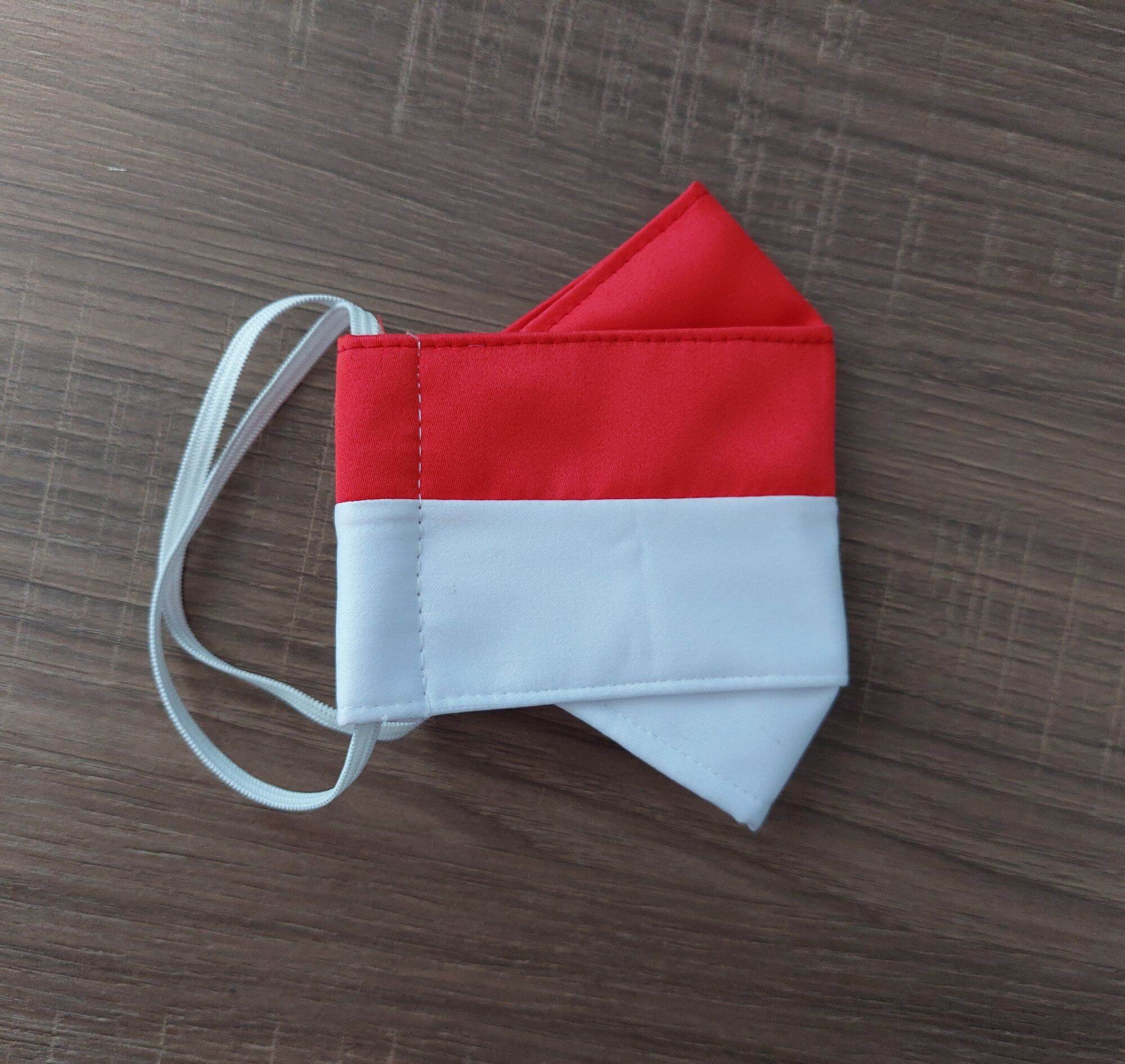 Masker Merah Putih Satin Handmade | Lazada Indonesia