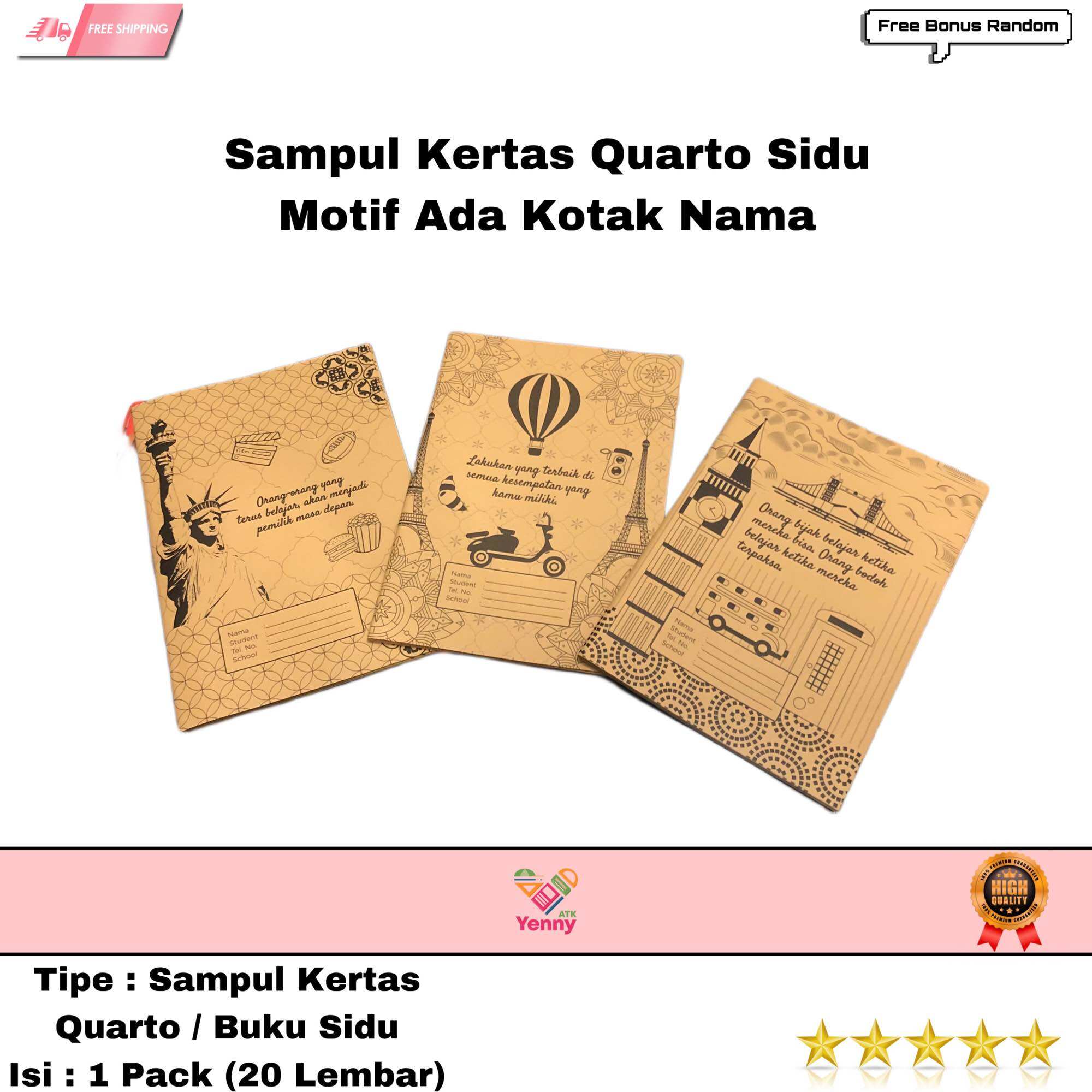 Sampul Kertas Ada Kotak Nama Dan Pancasila Ukuran Kwarto / Kecil 1 Pack ...