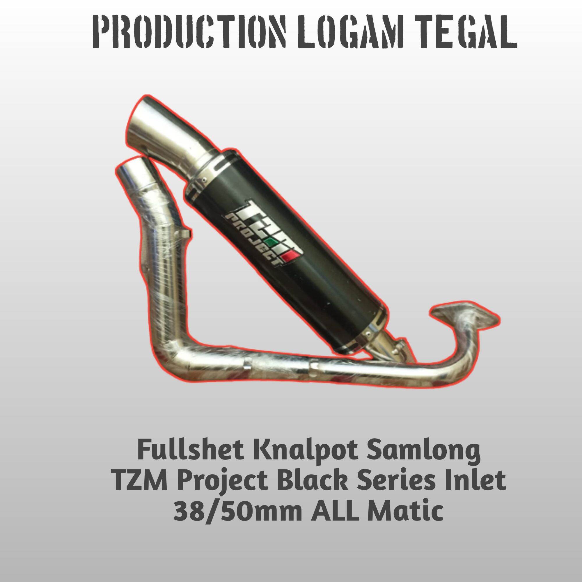 Fullshet Knalpot Samlong TZM Project Black Series Inlet 38/50mm ALL ...