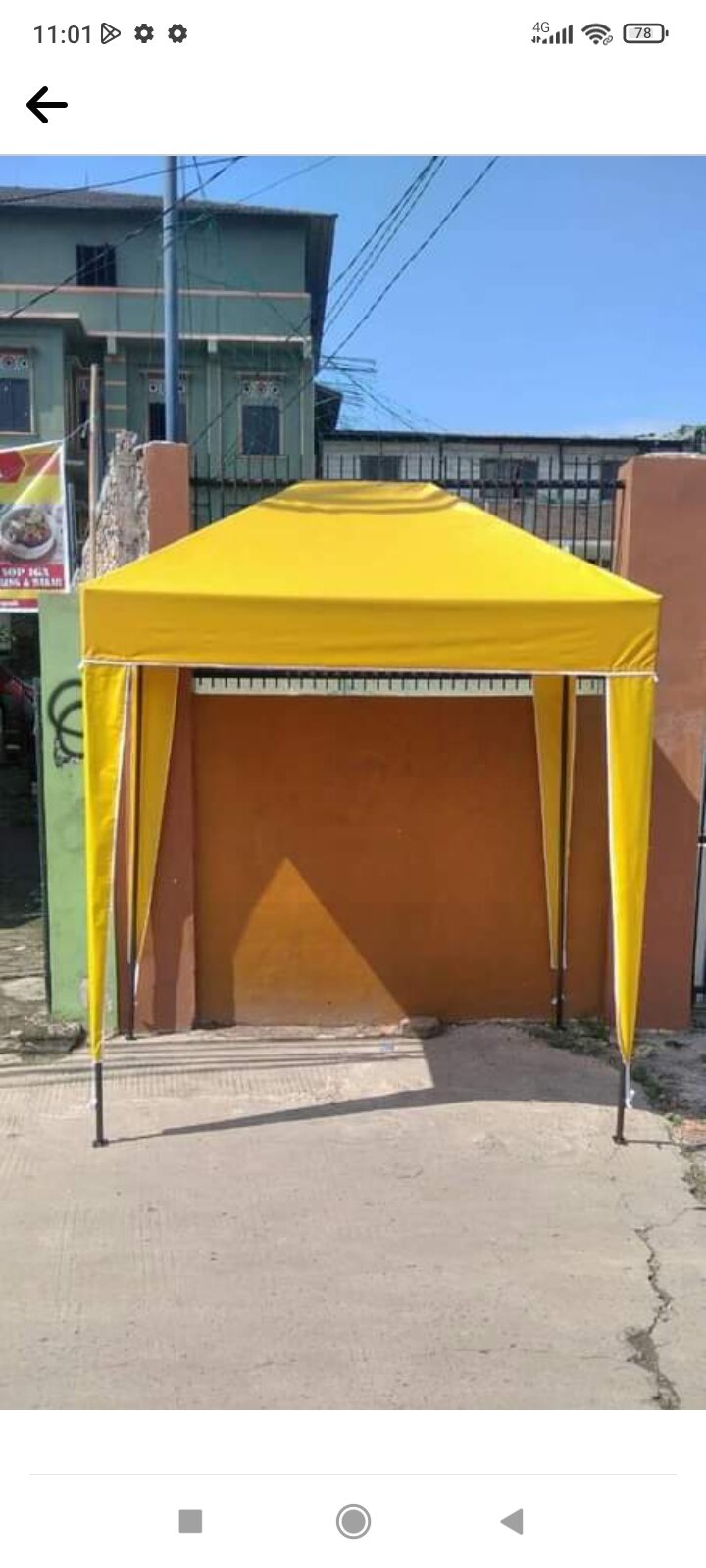 atap tenda // Terpal tenda model bongkar pasang uk 1,5 x 2 (TANPA ...
