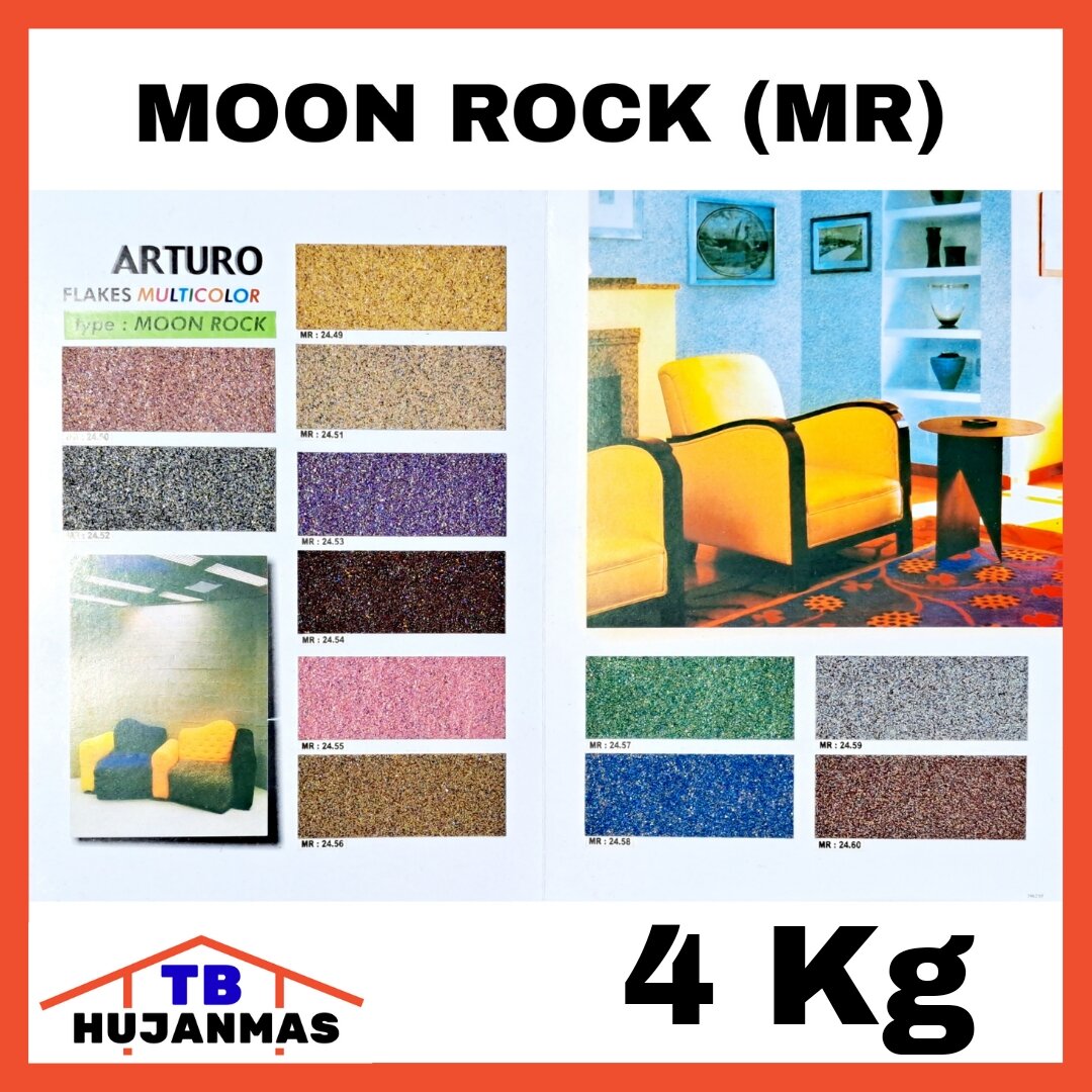 ARTURO Cat Tembok Dinding Teksture 4 Kg Tipe Moon Rock (MR) Flakes ...