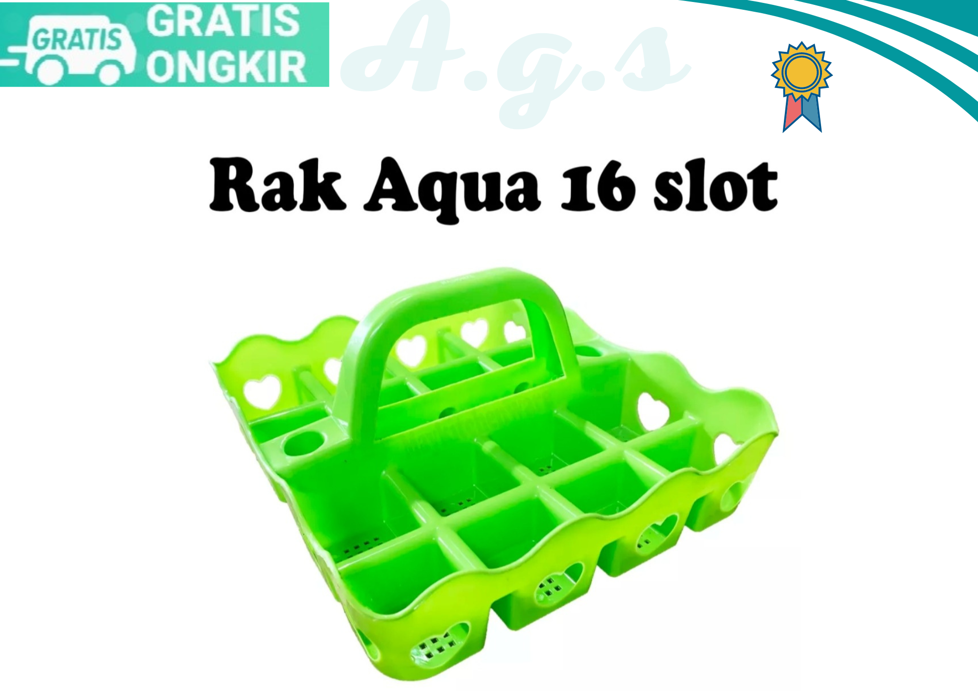 Tempat Aqua Gelas - 16 Slot - Tempat Aqua Gelas Plstik - Rak Aqua Gelas ...