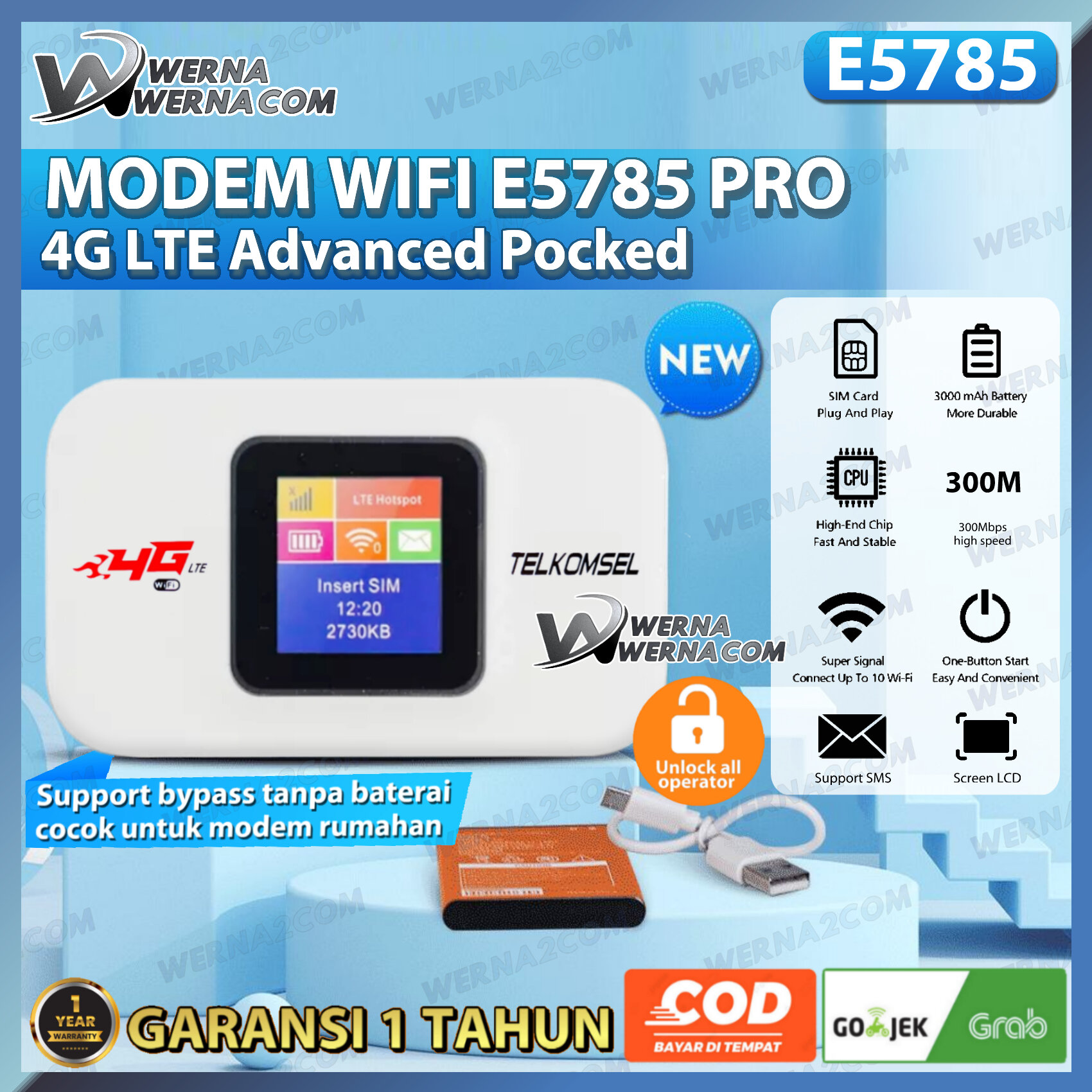 Modem WiFi 4G LTE E5785 PRO. Modem Mifi support all operator + support ...