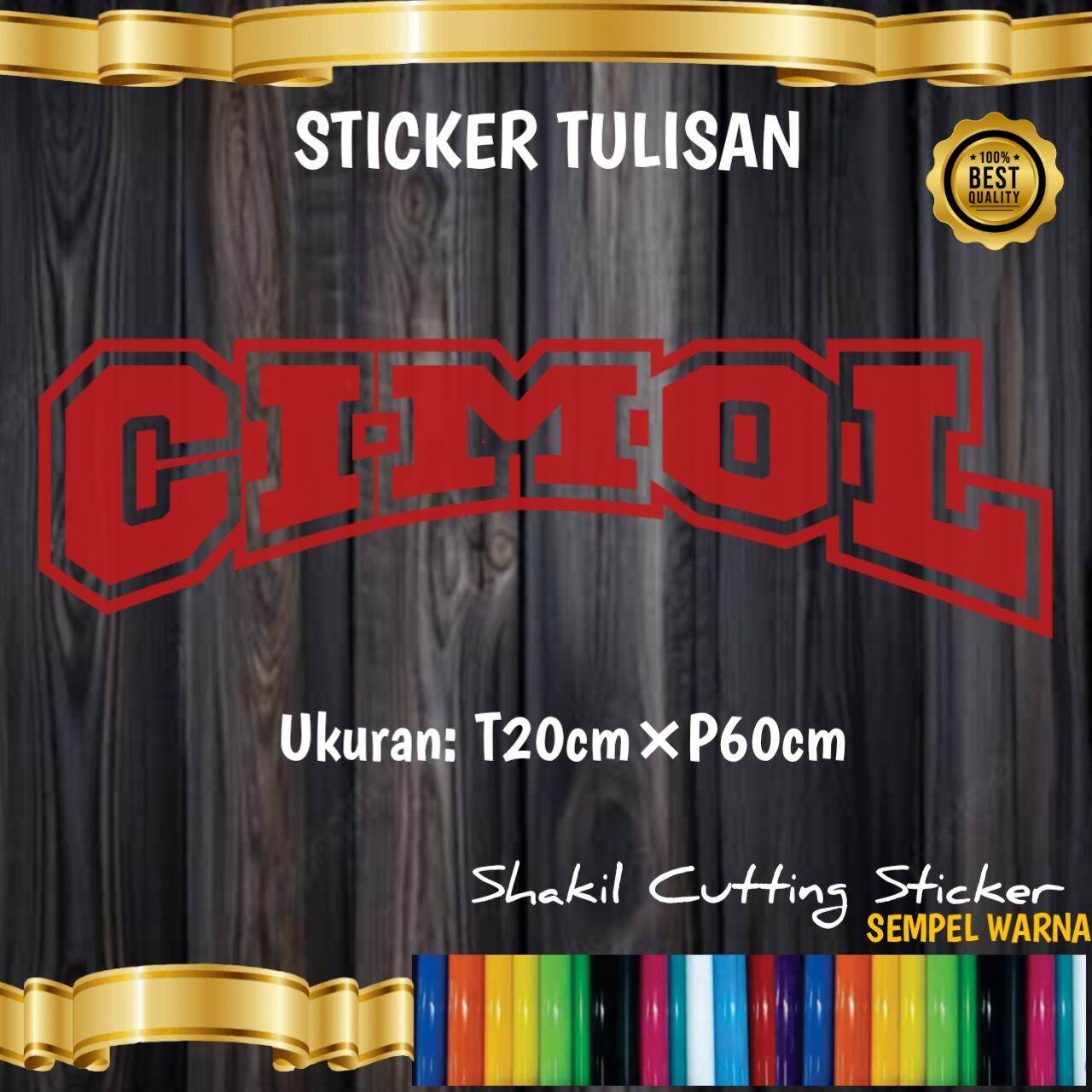 Sticker Cutting TULISAN CIMOL | Lazada Indonesia