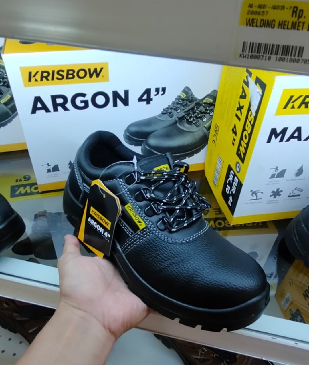 Sepatu Pelindung Krisbow Safety Shoes Argon 4" | Lazada Indonesia