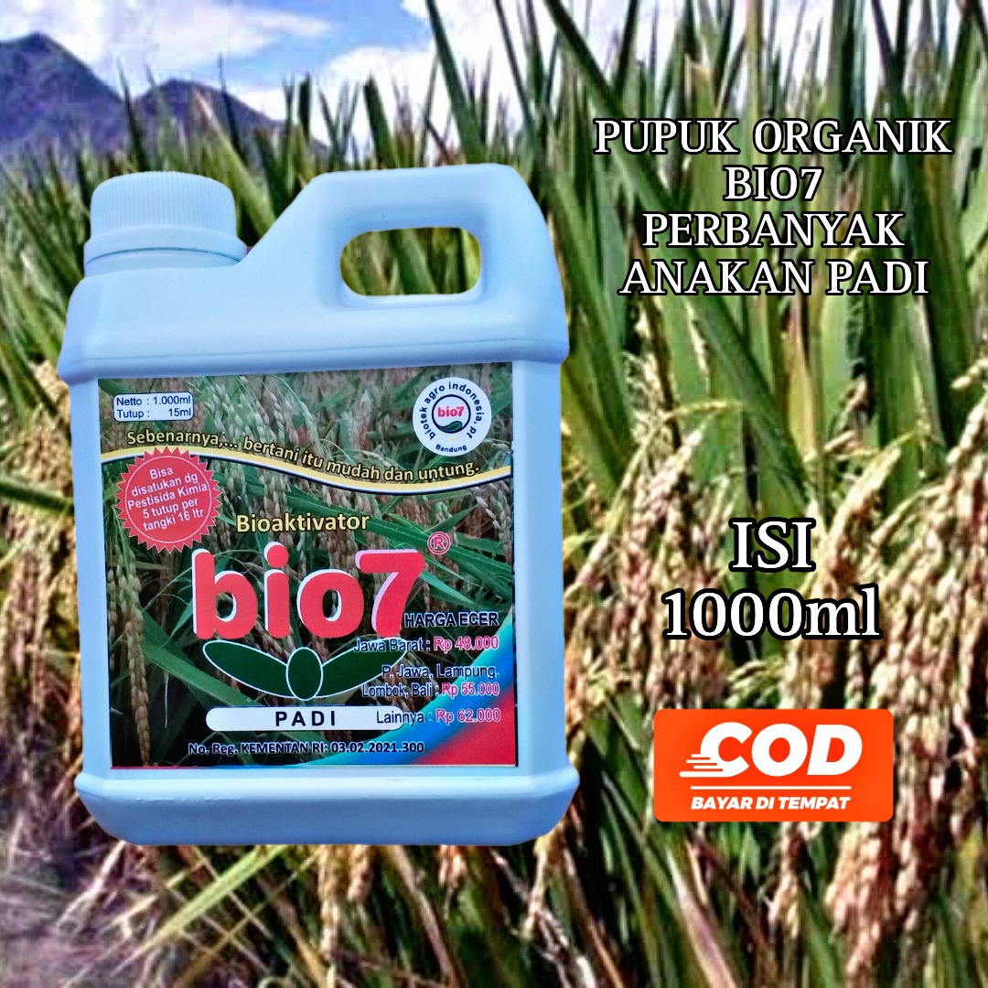 Bio7 Padi Pupuk Organik Hayati 1Ltr Untuk Tanaman Palawija seperti Terong Semangka Anggur ...