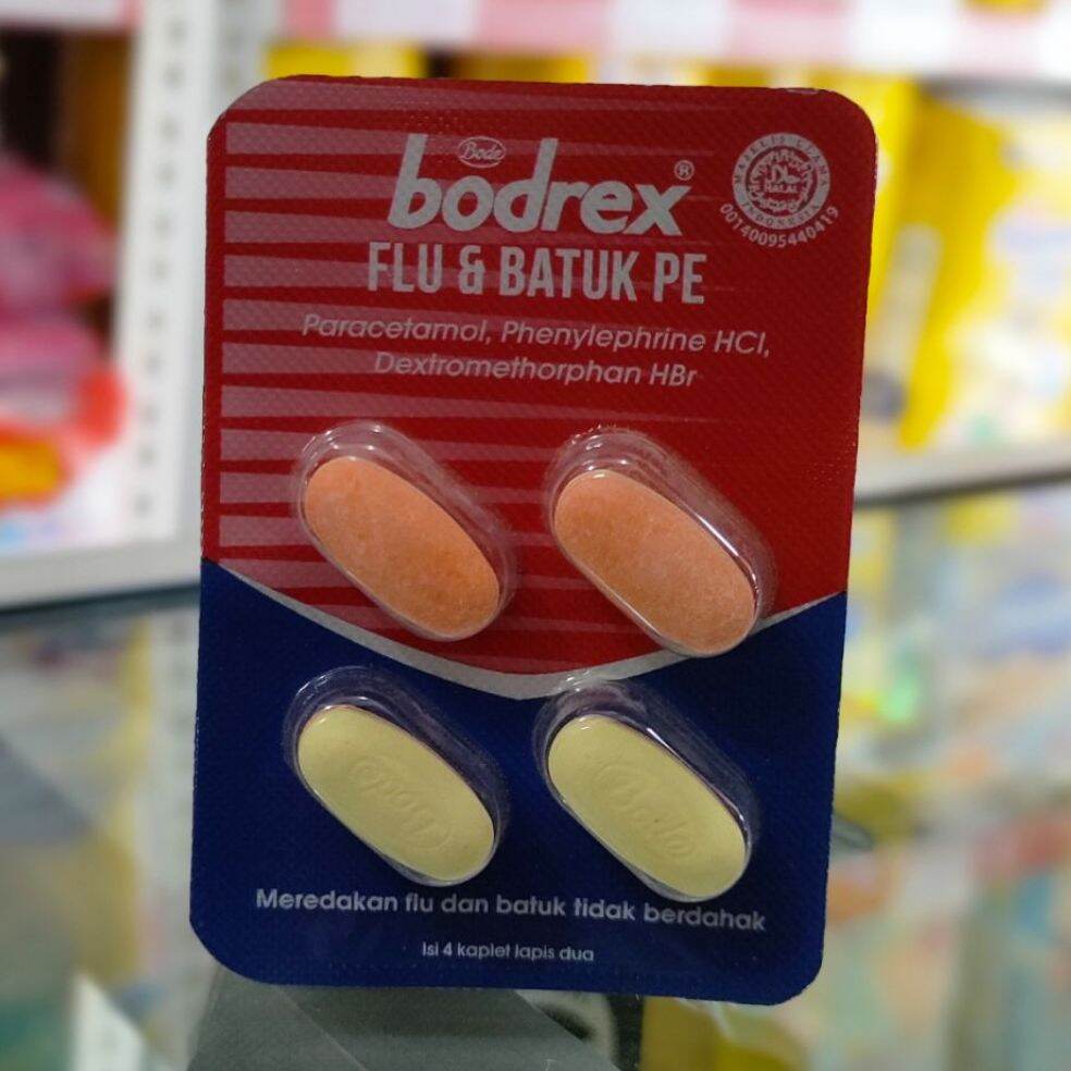BODREX FLU & BATUK PE 1 BLISTER 4 TABLET / BODREX FLU BATUK KERING ...