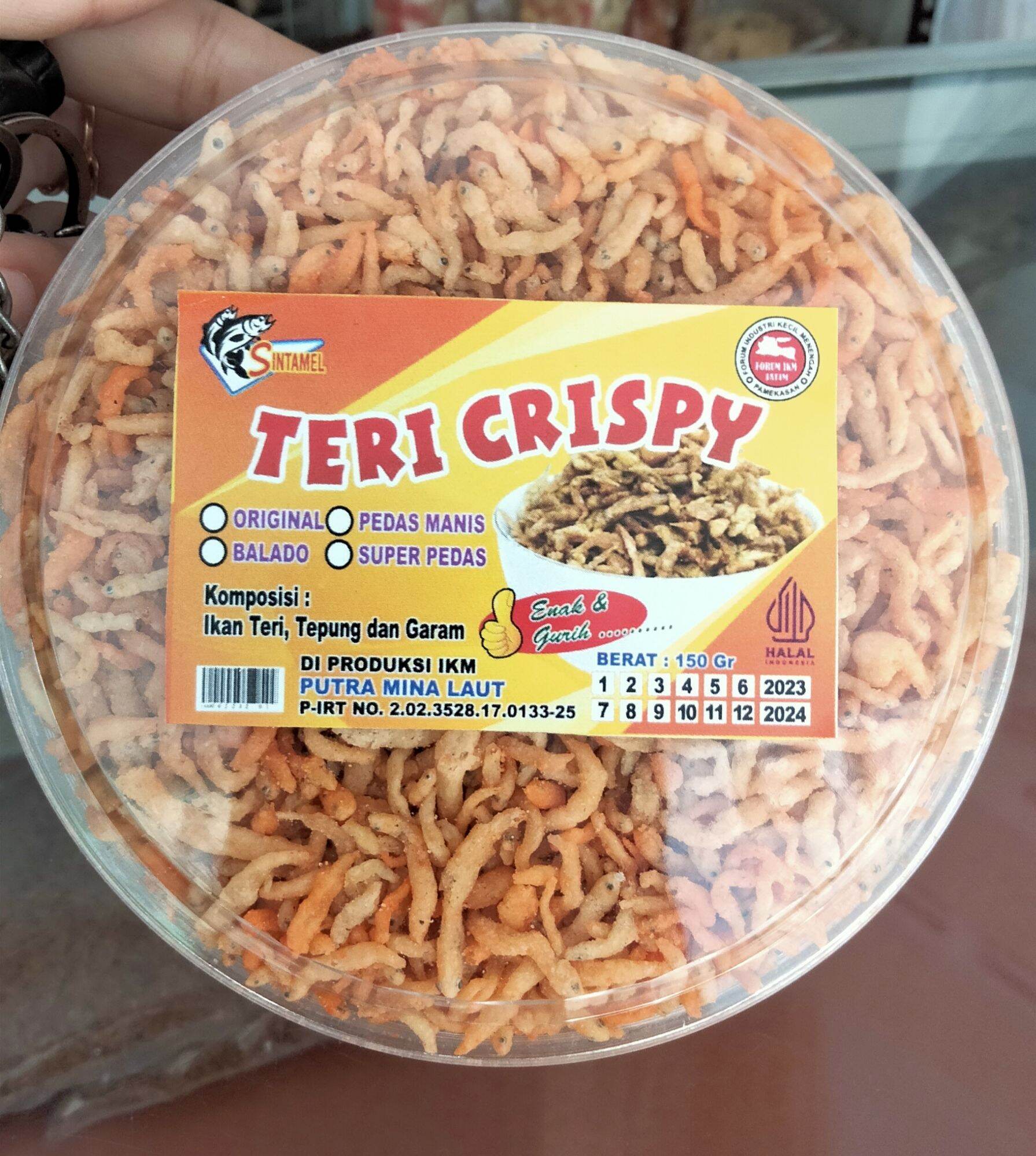 Teri Crispy Non MSG Ikan Teri Crispy 150 gram Renyah dan Gurih Lauk ...