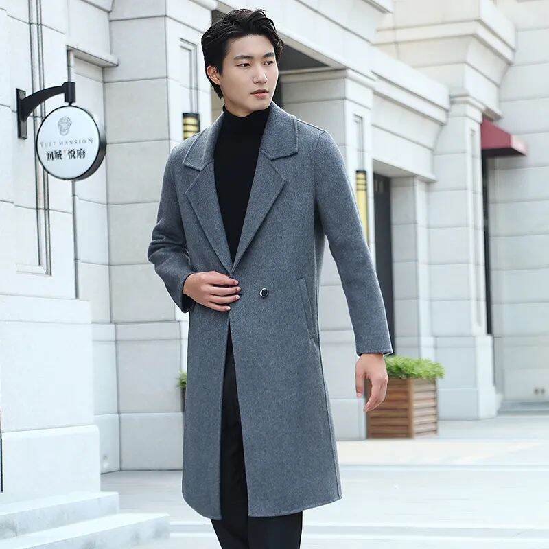 long Coat blazer panjang pria musim dingin tebal | Lazada Indonesia