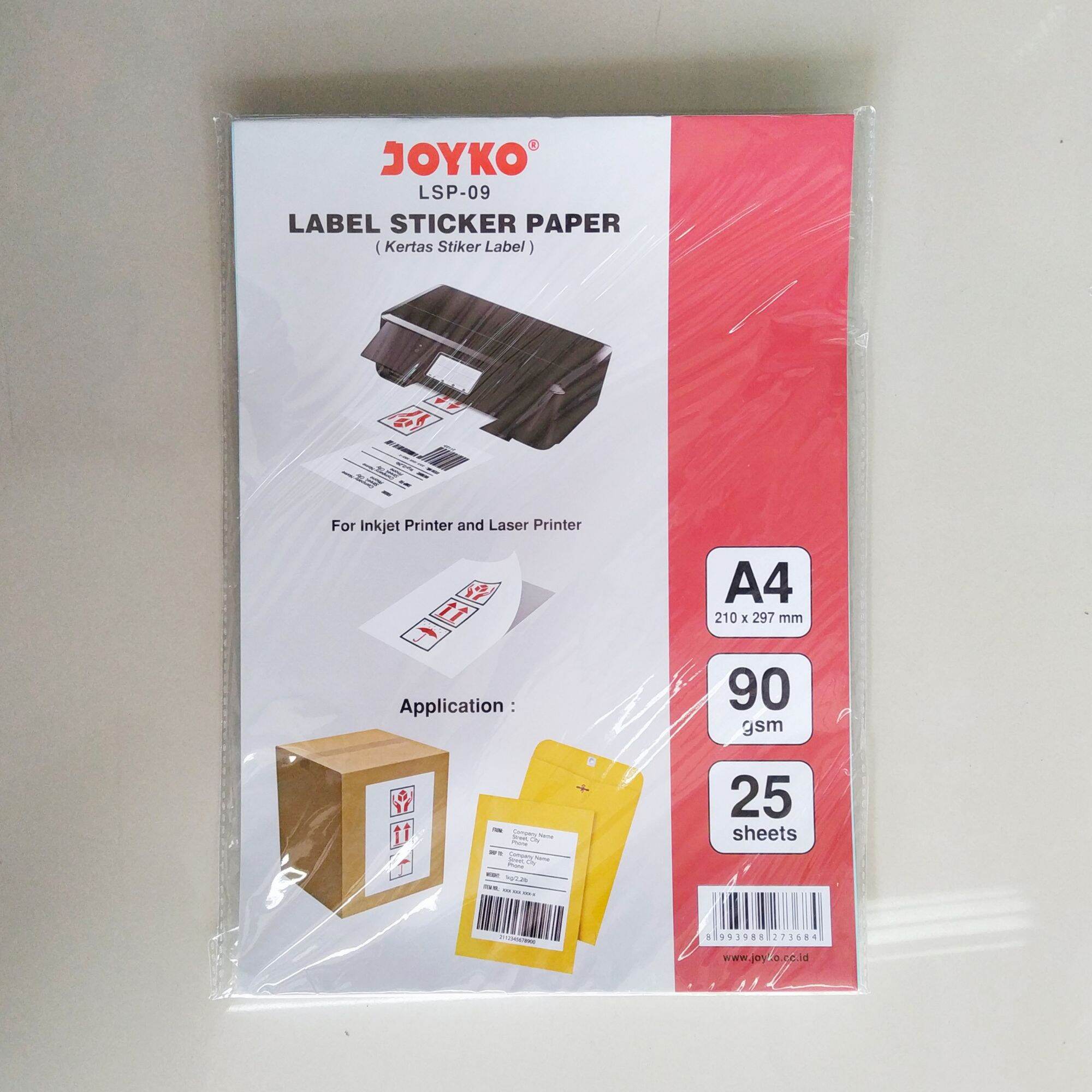 Label sticker paper joyko a4 LSP-09 | Lazada Indonesia