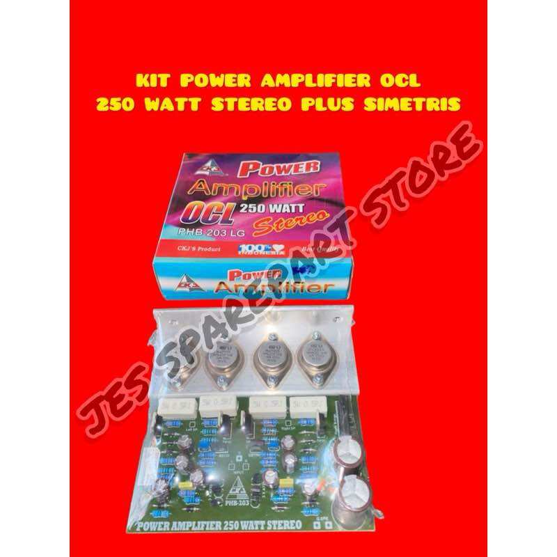 KIT POWER AMPLIFIER OCL 250 WATT STEREO PLUS SIMETRIS | Lazada Indonesia