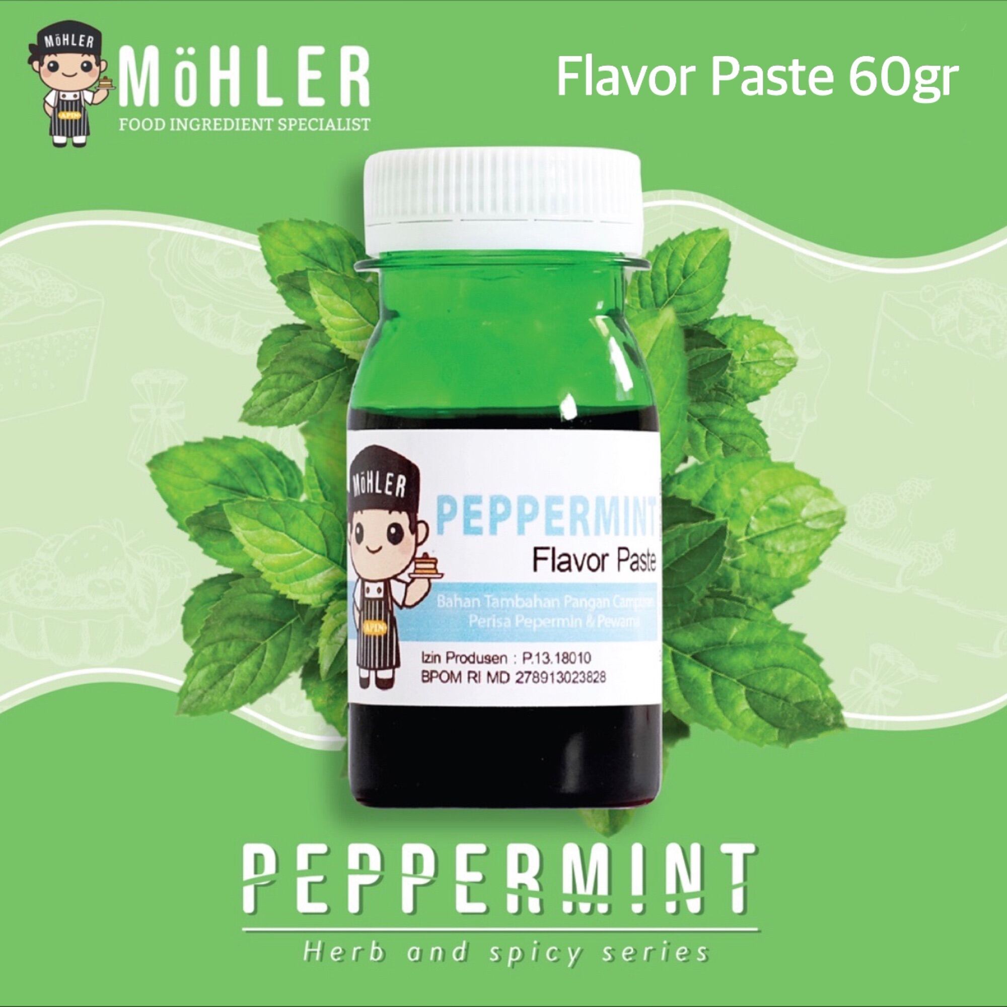 MOHLER Pasta Perisa Pewarna 60gr - PEPPERMINT | Lazada Indonesia