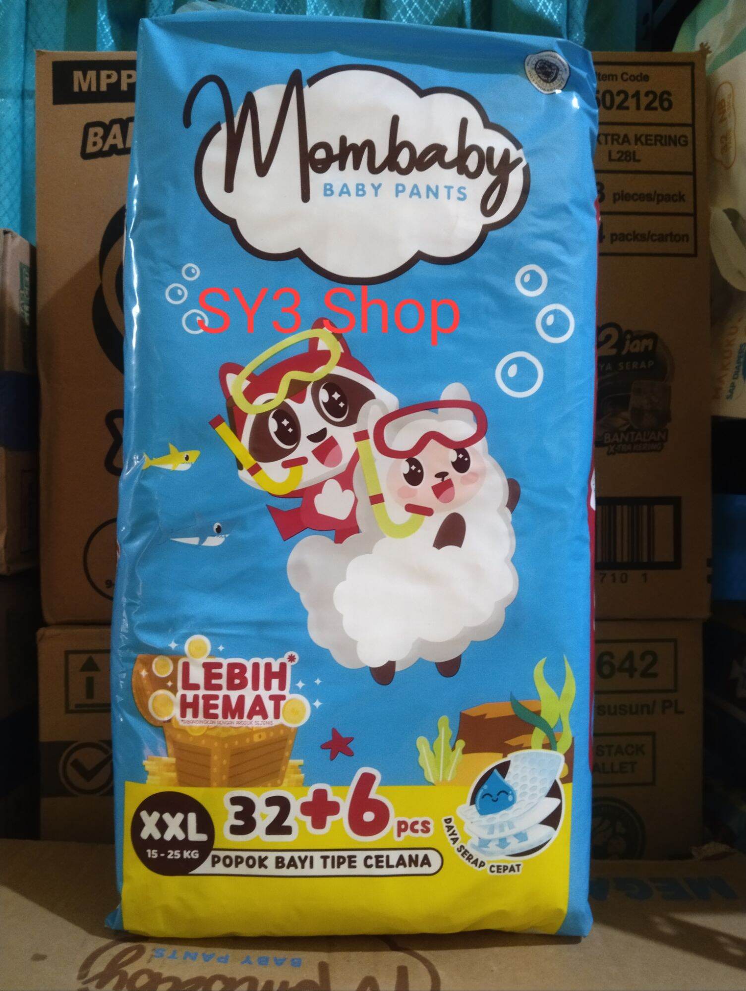 Mombaby Baby Pants Jumbo S54+6 M50+6 L42+6 XL36+6 XXL32+6 | Lazada Indonesia