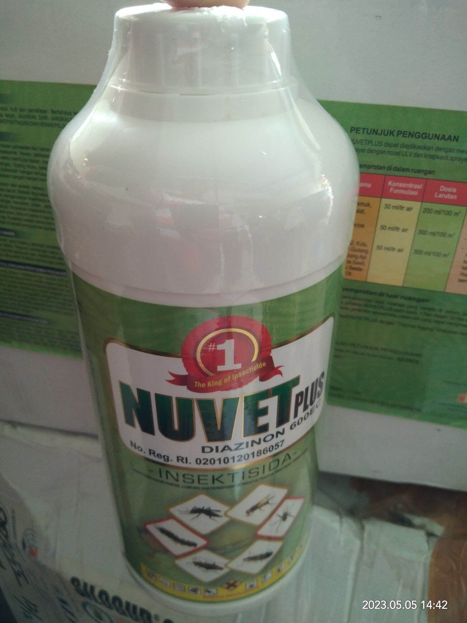 Nuvet Plus 600 EC Insektisida Pembasmi Nyamuk, Lalat, Kecoa dan Hama ...