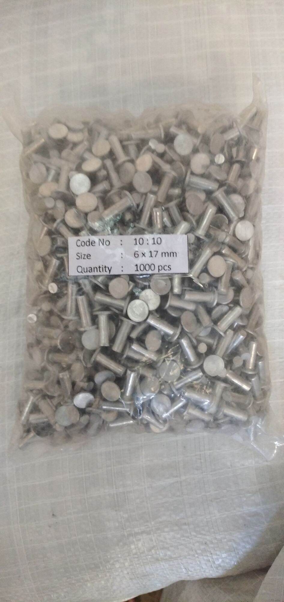 Paku Rivet/Paku Keling/Paku Kampas Rem 10x10 Ukuran 6x17mm Aluminium ...