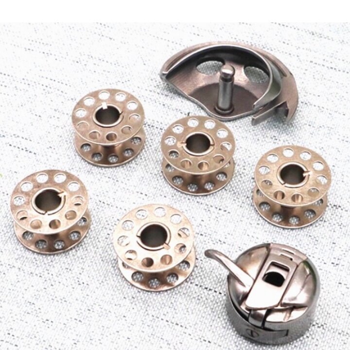paket satu set 5 spool 1 skoci dan 1 sarangan rumah skoci mesin jahit ...