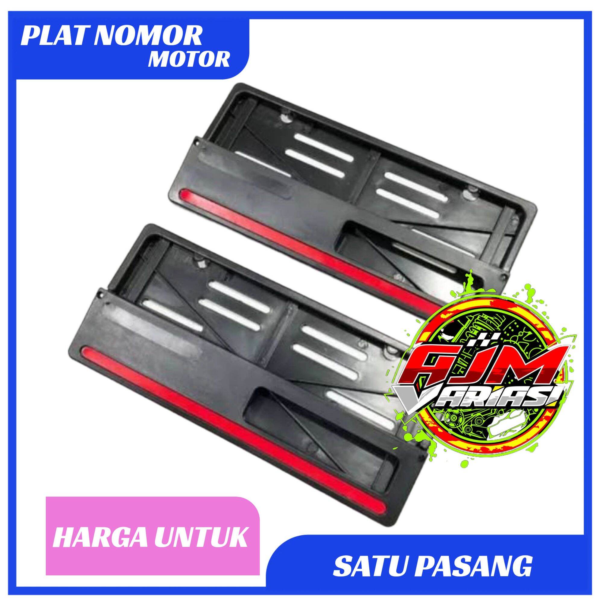 Dudukan Tutup Plat Nomor Motor Honda Universal Yamaha Suzuki Vespa ...