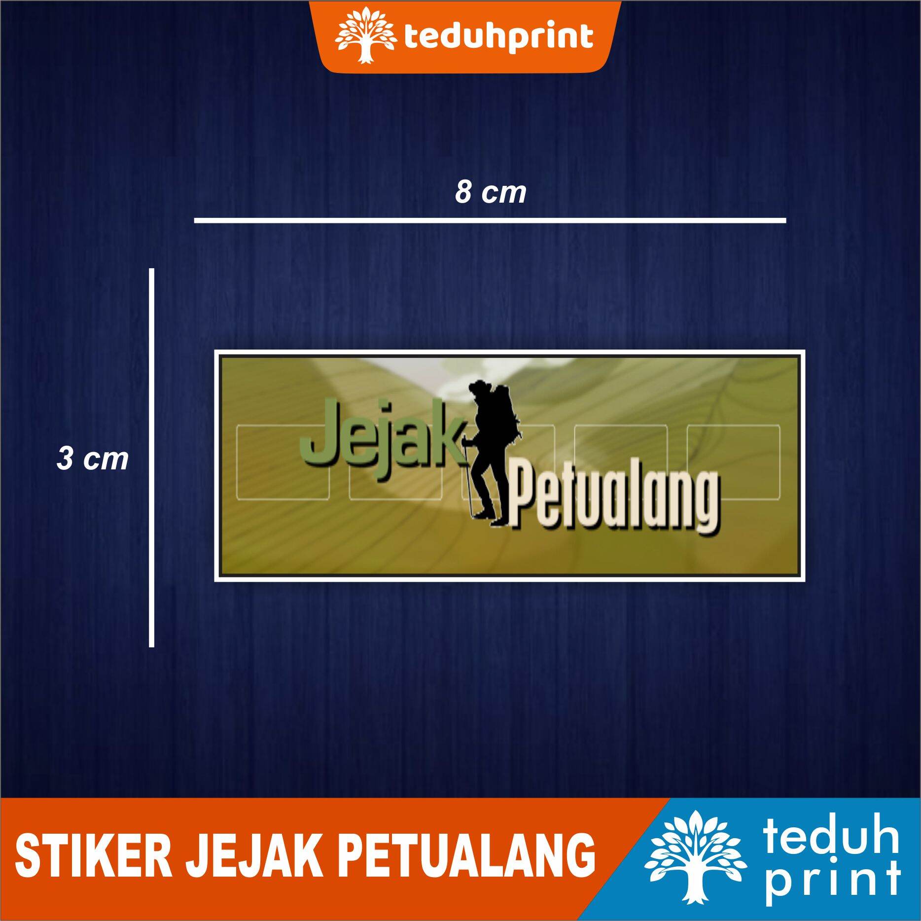 Stiker JEJAK PETUALANG Waterproof Tahan Air / Stiker Gunung Survival ...