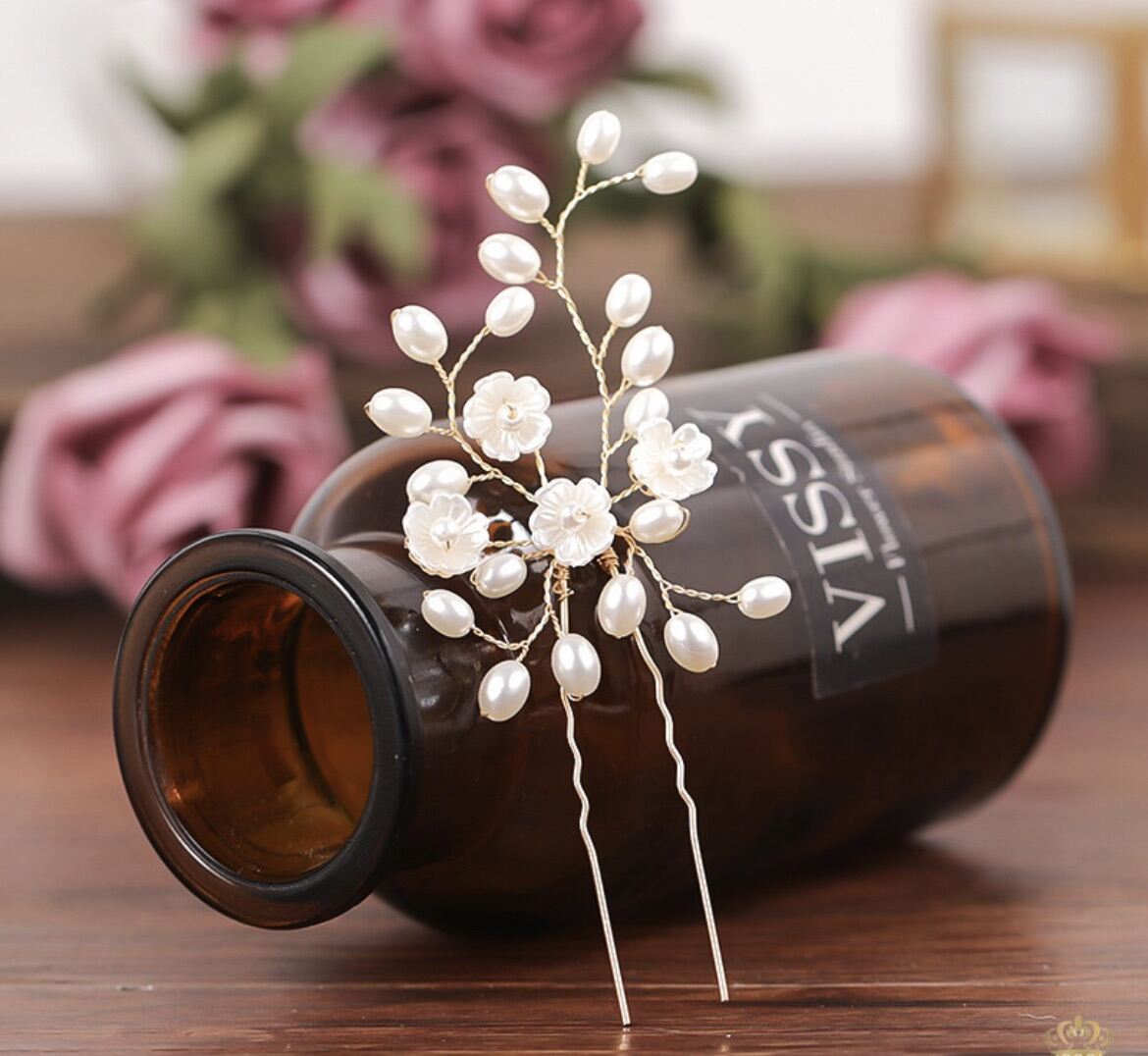 Hairpin tusuk sanggul mutiara wedding TSK 9 | Lazada Indonesia