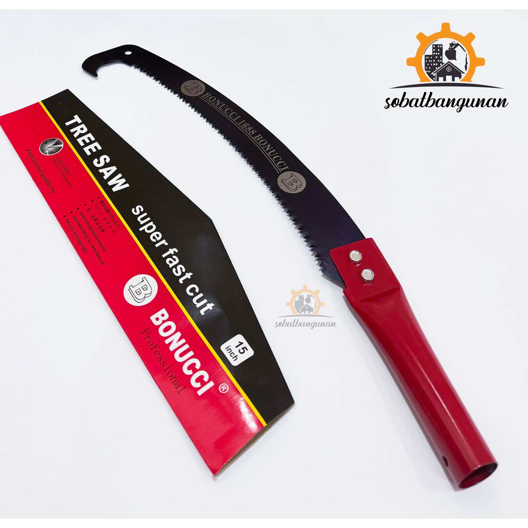 Gergaji Dahan Lengkung BONUCCI Gagang Besi / Gergaji Kopi 15” inch | Lazada Indonesia