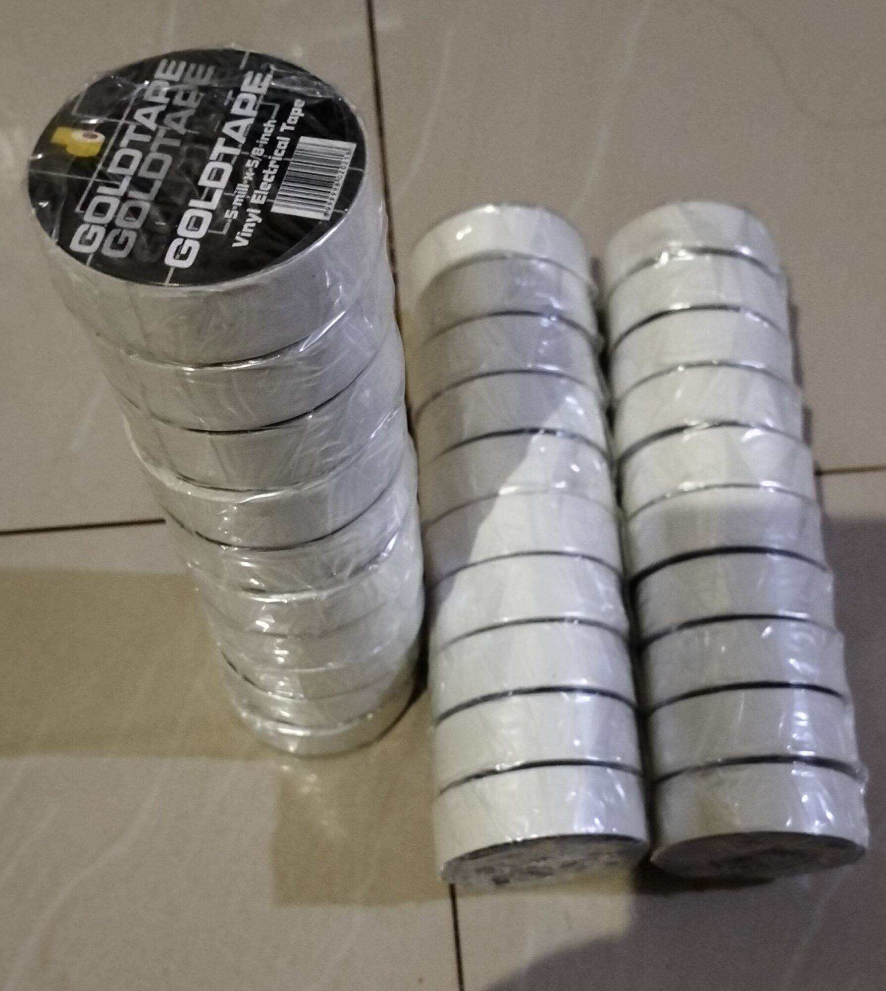 isolasi listrik goldtape hitam isi 10 roll / isolasi kabel high quality ...