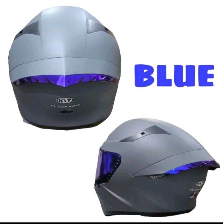 Spoiler Helm TTC Mini Iridium Warna Blue Tanduk Belakang KYT TTC mini ...