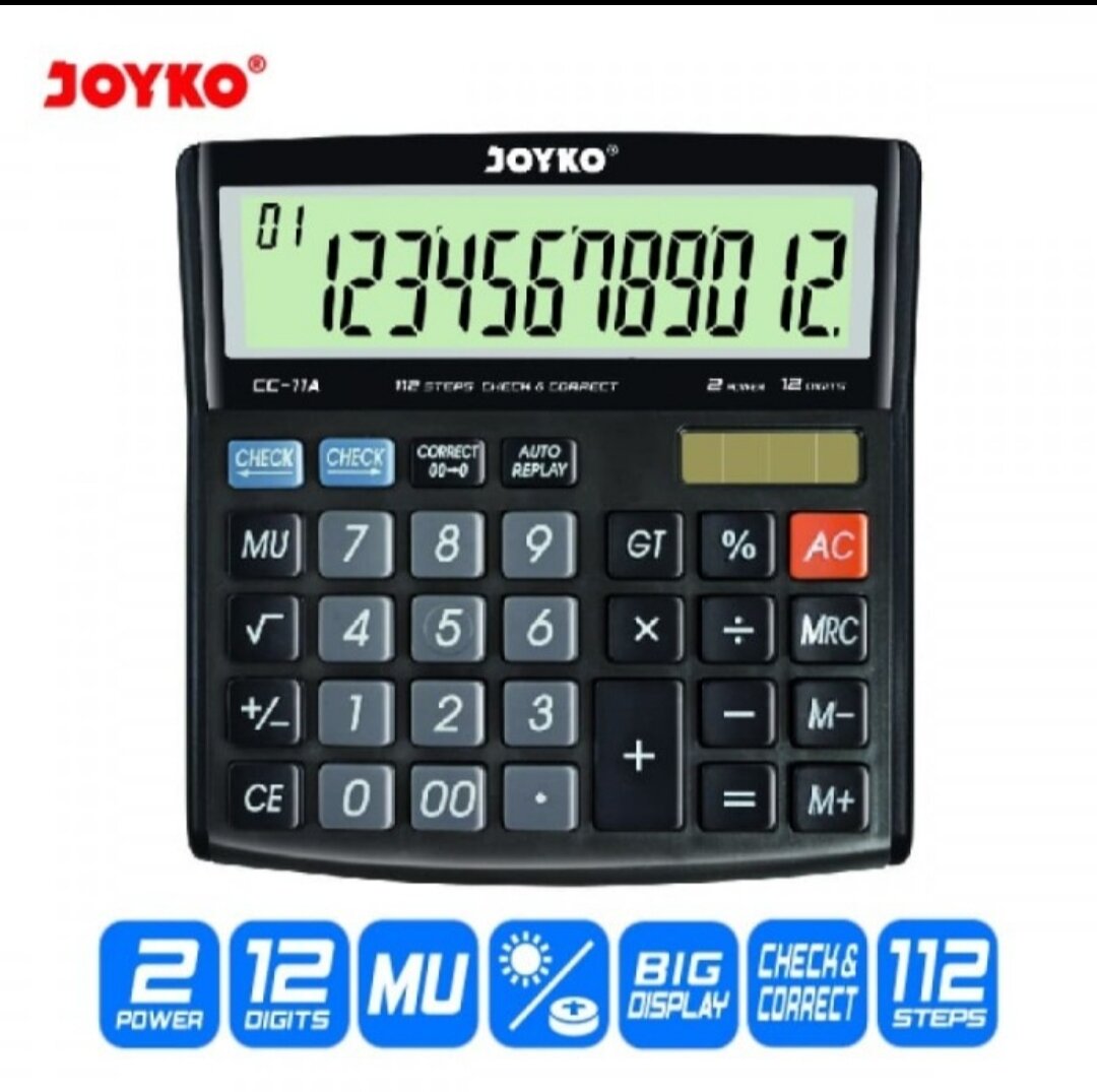Kalkulator JOYKO CC 11A - Calculator Check & Correct (Bisa Cek Ulang ...