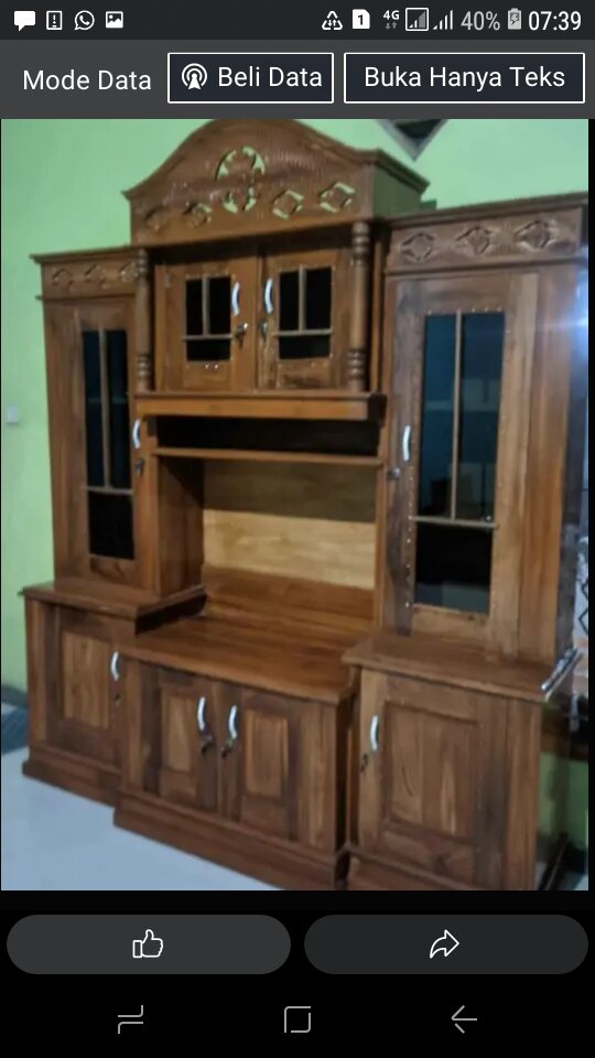 bifet tivi lemari tivi bahan kayu jati | Lazada Indonesia