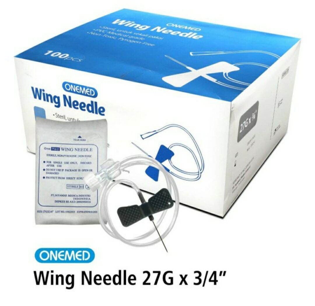 WING NEEDLE ONEMED 27G/ NEEDLE WING 27G 1 BOX ISI 100PCS | Lazada Indonesia