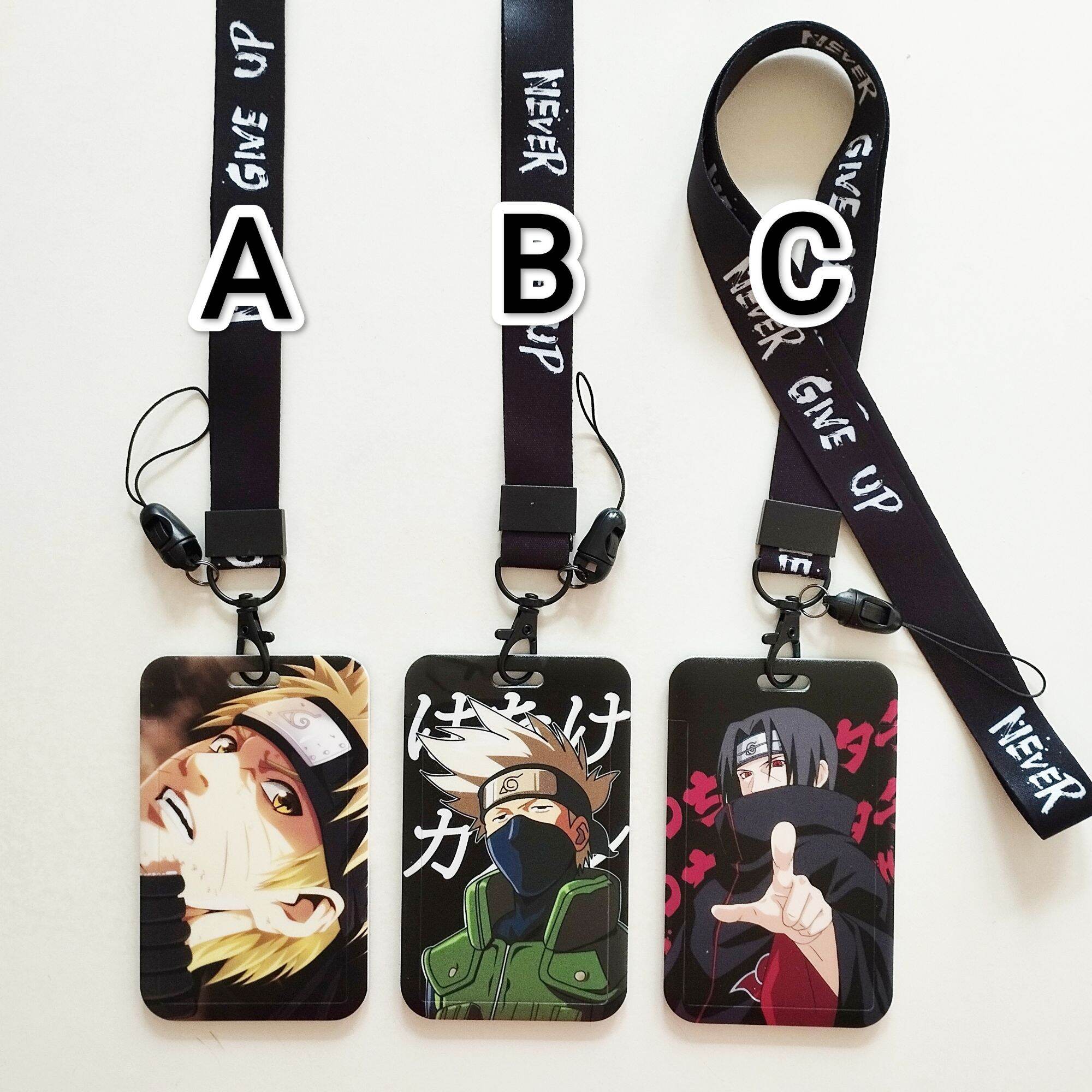 Naruto Anime ID Card Holder Lanyard 1 Naruto Kakashi Itachi Name Tag ...