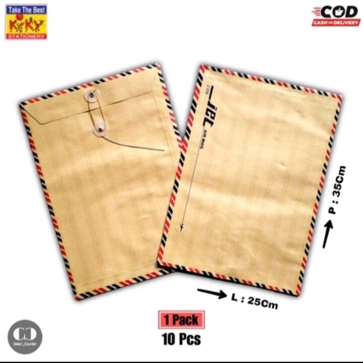 [10PCS] AMPLOP COKLAT TALI KIKY/AMPLOP COKLAT DOKUMEN/ AMPLOP COKLAT ...