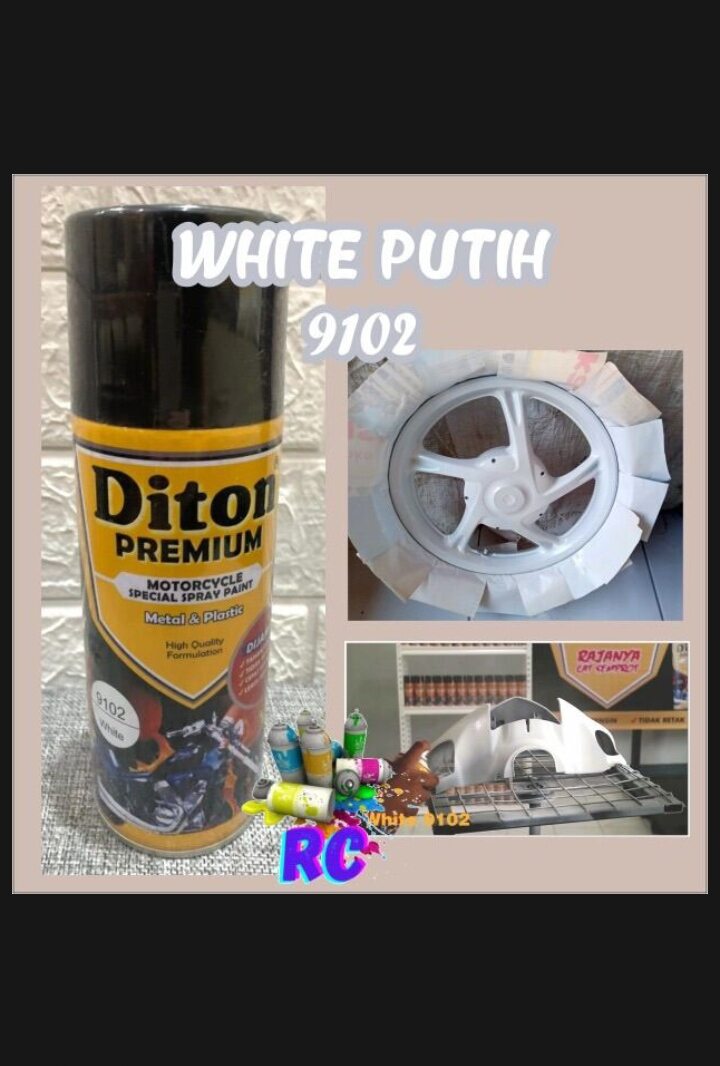 Pilox Diton Premium 9102 white putih 400ml pylox motor sepeda Cat Putih ...