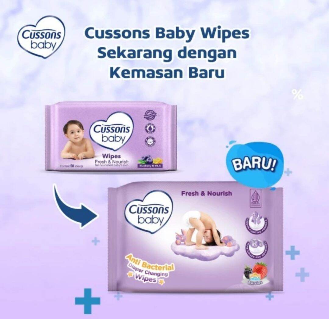 CUSSONS BABY Wipes Naturally Refreshing 50'S Buy 1 Get 1 | Lazada Indonesia