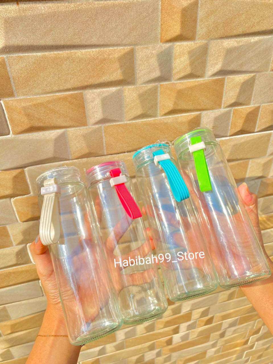 Botol kaca botol SLIM BENING warna bottle two tone 400ml | Lazada Indonesia