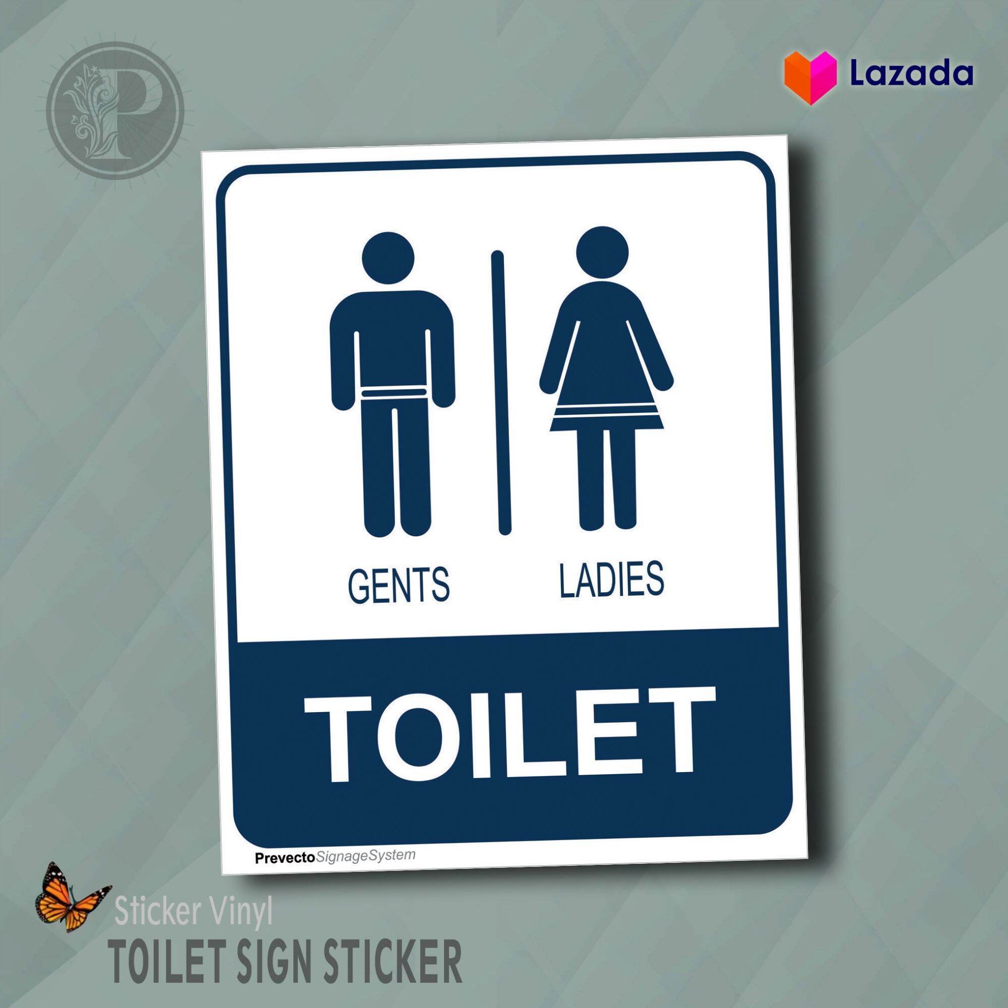 STICKER SIGN TOILET 10X12CM | Lazada Indonesia