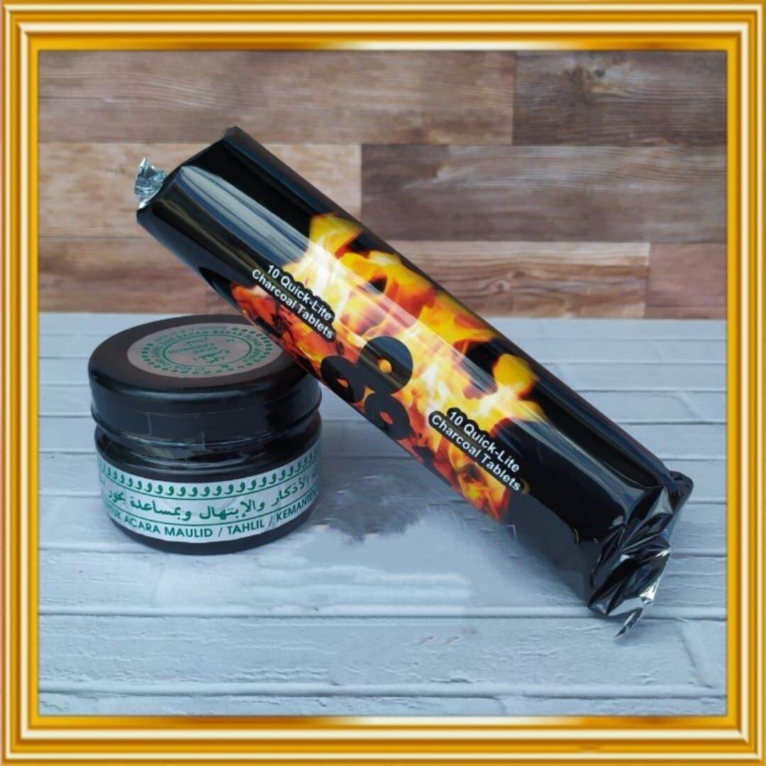 Paket Buhur Al Chadroh Al Kaff + Arang Magic Charcoal 1bungkus isi ...